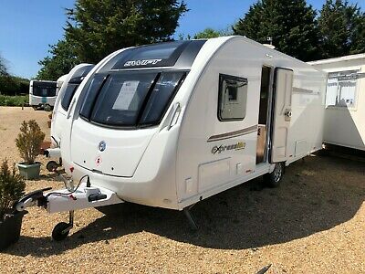 2016 Swift Expression 584 4 Berth Single Axle Caravan. Fixed Island Bed ...