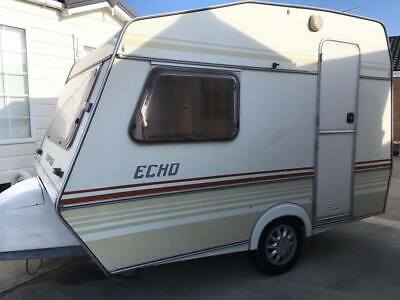 1986 Compass Echo 340 ~ 2 Berth ~ Light Weight Caravan + Awning! Retro ...