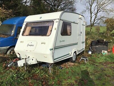 Light Weight 2 Berth Caravan, Compass Echo 340/2, Lots Of Extras Awning ...