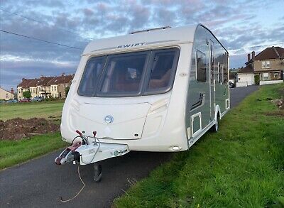 2008 Swift Conqueror 540 4 Berth Touring Caravan, Silver Sides, Fixed ...