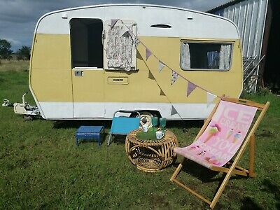 Vintage Classic Retro 1977 Alpine Sprite Caravan With Full Awning ...