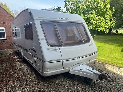 Swift Conqueror 650 Lux Touring Caravan 5 Berth Rare Twin Lounge Model ...